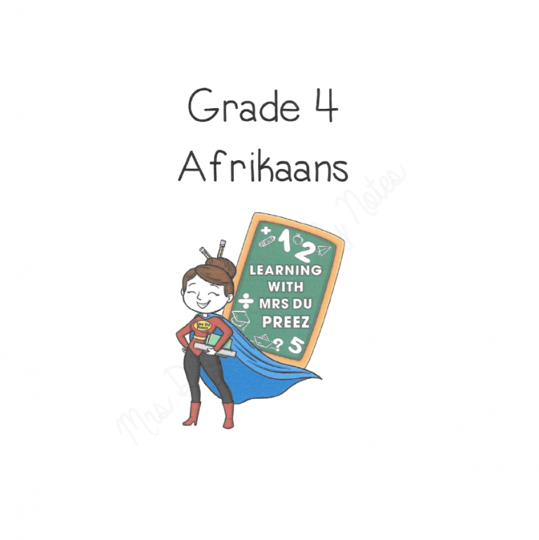 Gr 4 Afrikaans - Learning with Mrs Du Preez