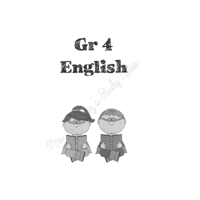 English - Learning with Mrs Du Preez