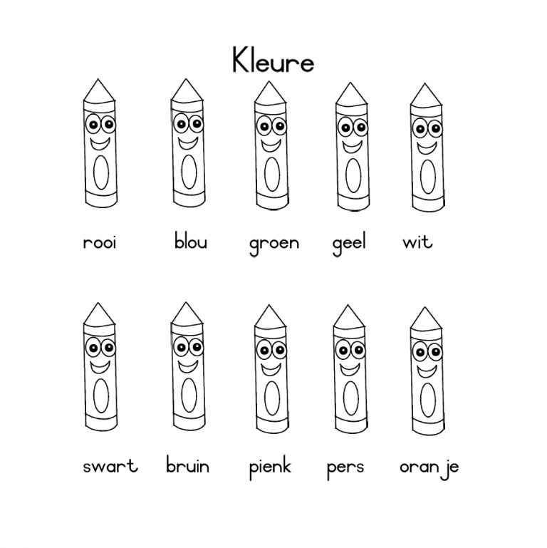 Afrikaans kleure Gr 1 and Gr R - Learning with Mrs Du Preez