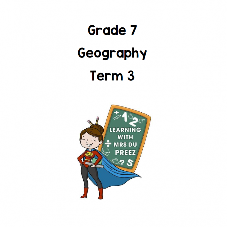 Grade 7 Geography Term 1 - Learning with Mrs Du Preez