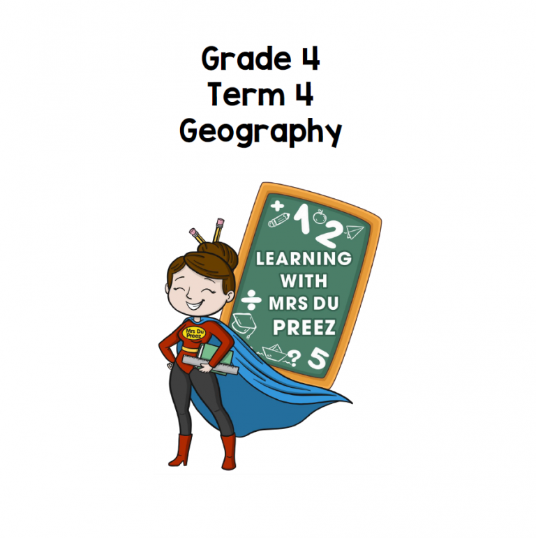 Geography Term 3 Notes - Learning with Mrs Du Preez