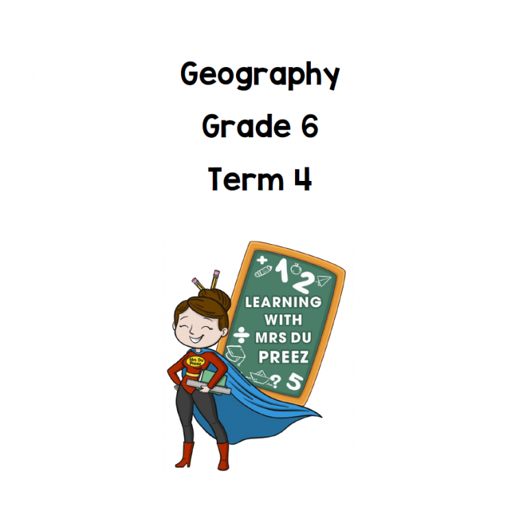 Grade 6 Geography Term 4 - Learning with Mrs Du Preez