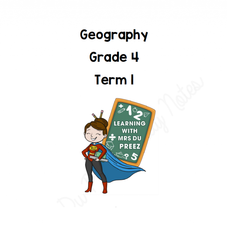 Gr 4 Geography Term 1 - Learning with Mrs Du Preez