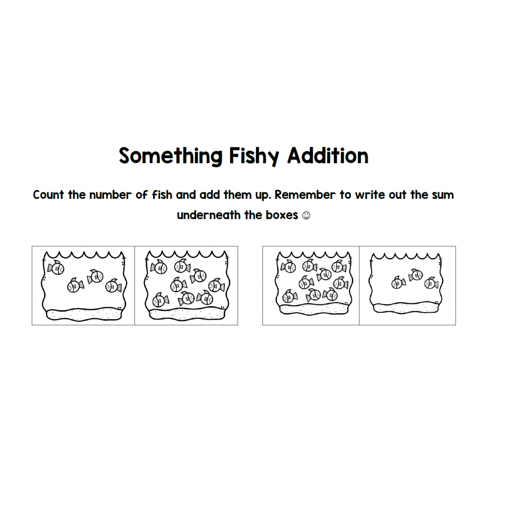 Fishy Addition Grade 1 - Learning with Mrs Du Preez