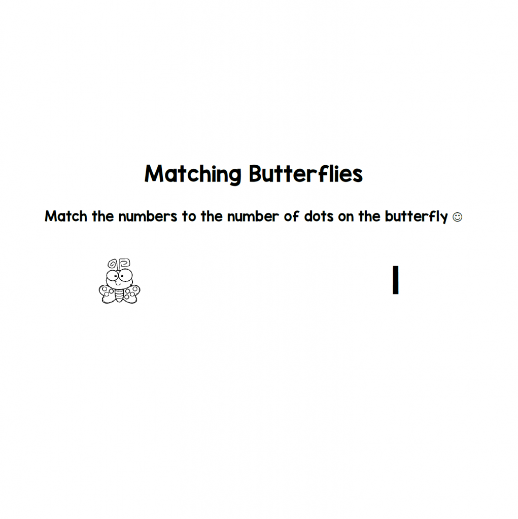 Matching columns - numbers and butterflies - Learning with Mrs Du Preez Matching columns - numbers and butterflies - Learning with Mrs Du Preez